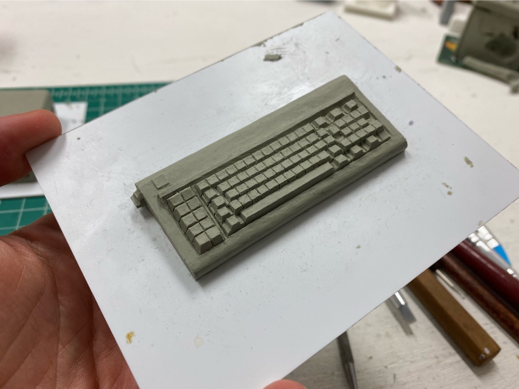 original clay keyboard before molding